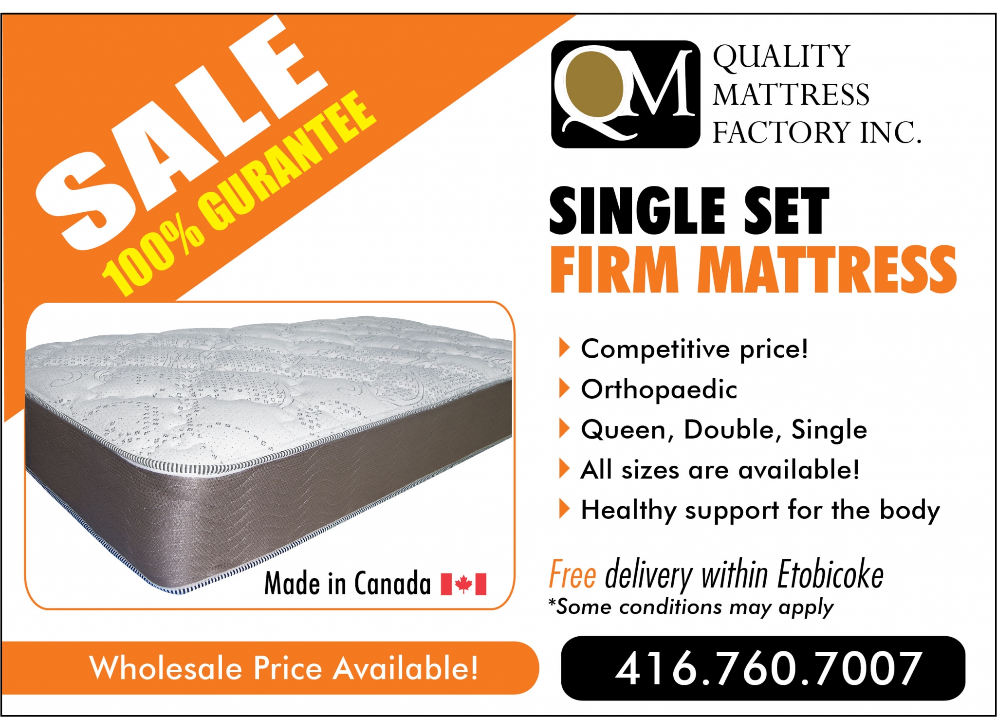 Specials - Quality Mattress Factory | Best Mattress in Toronto